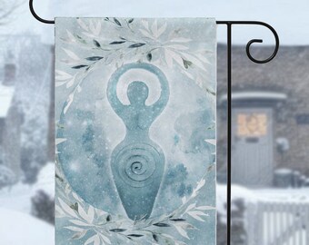 Festive Yule Garden Flag Winter Solstice Yule Decor Witch | Etsy