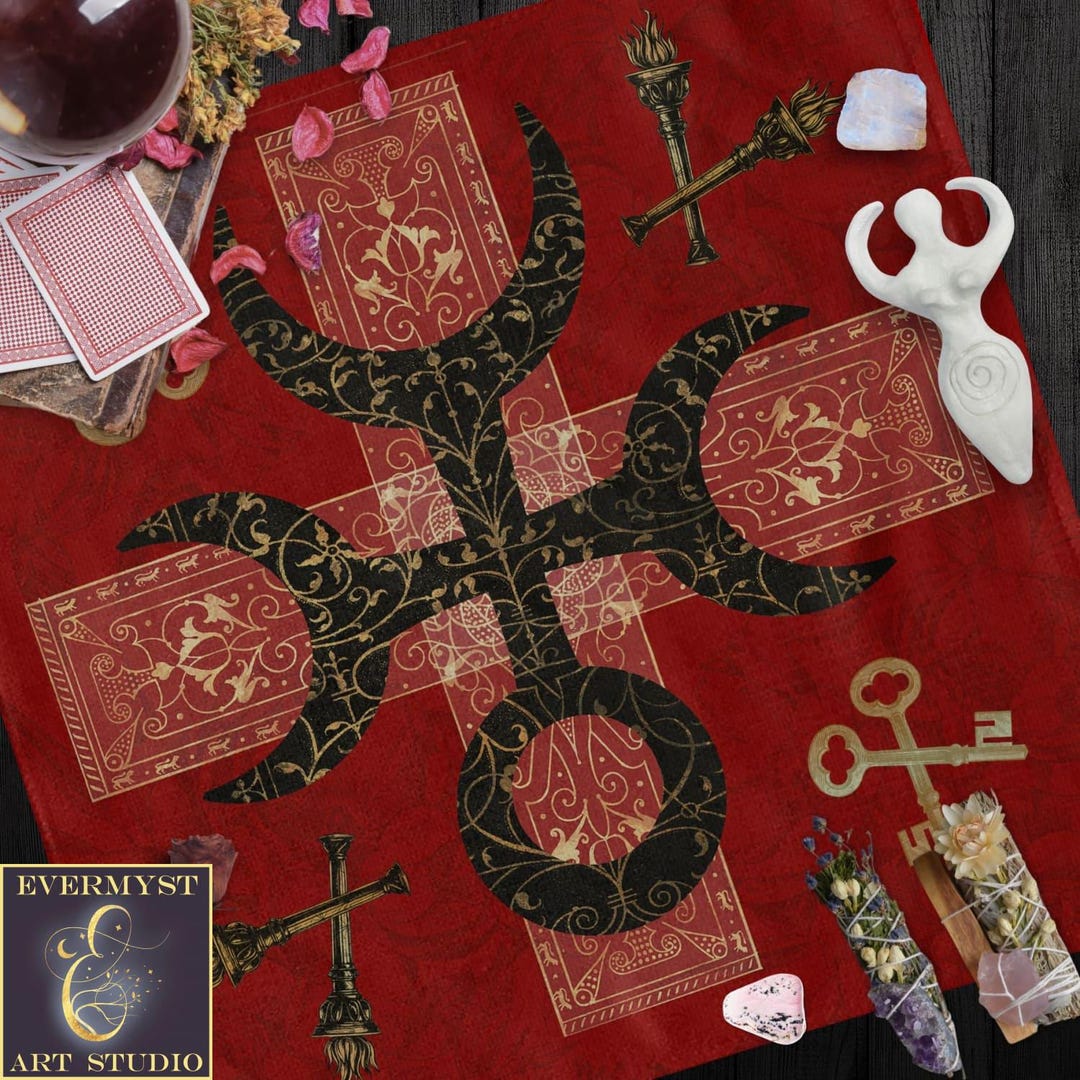 Hecate Symbol Altar Cloth - Witch Pagan Altar Tarot Mat Decor - Etsy