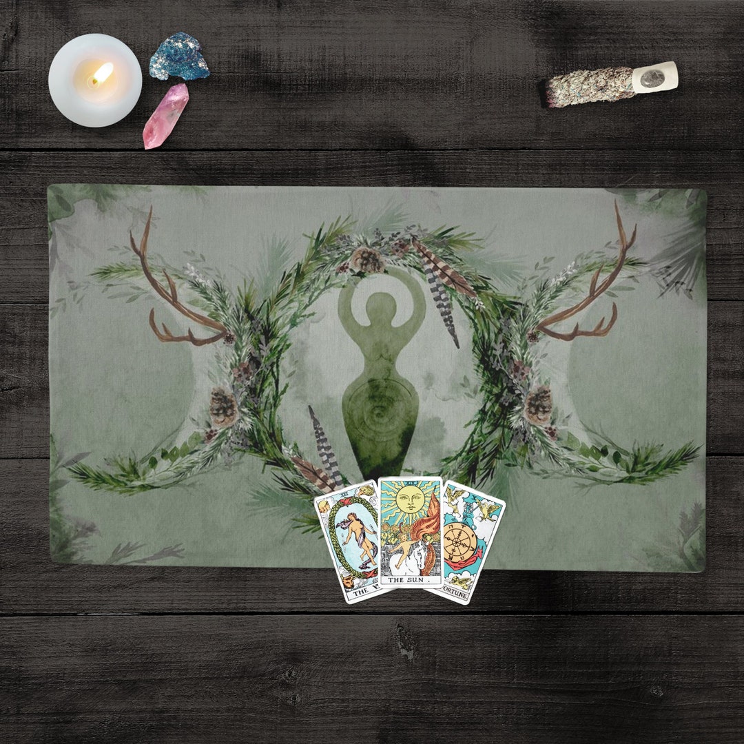 Forest Goddess Altar Cloth Wicca Witch Earth Nature Tarot Mat - Etsy