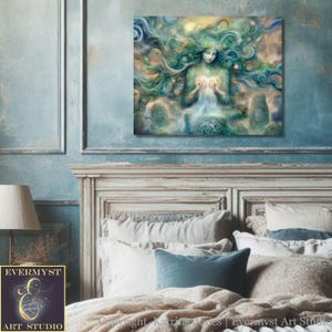 Goddess Painting, Danu Celtic Goddess Art Print, Elegant Creation ...