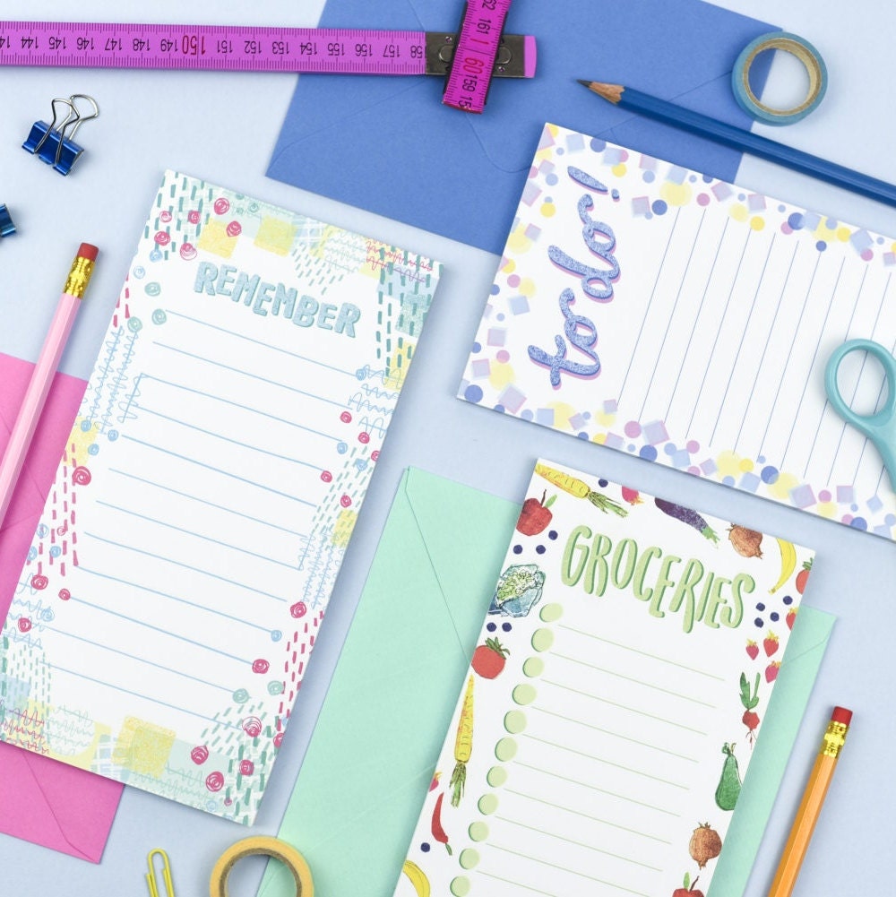 Groceries Note Pad - Etsy