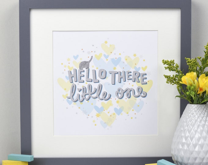 Hello There Little One Baby Print - Etsy