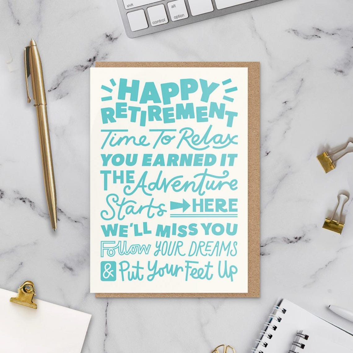 Happy Retirement Card, Goodbye, Let the Adventure Begin, Put Your Feet ...