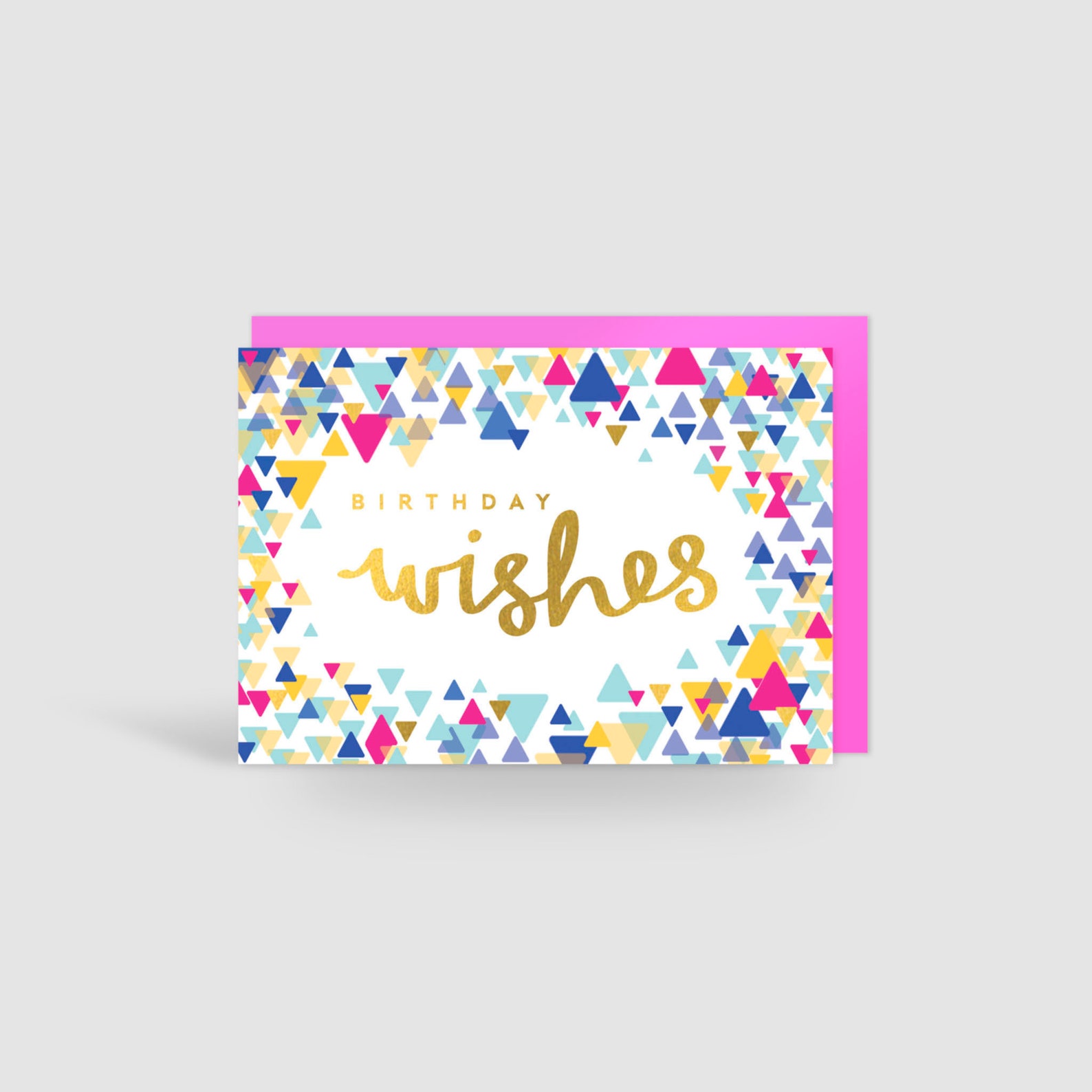 Birthday Wishes Gold Foil Card - Etsy