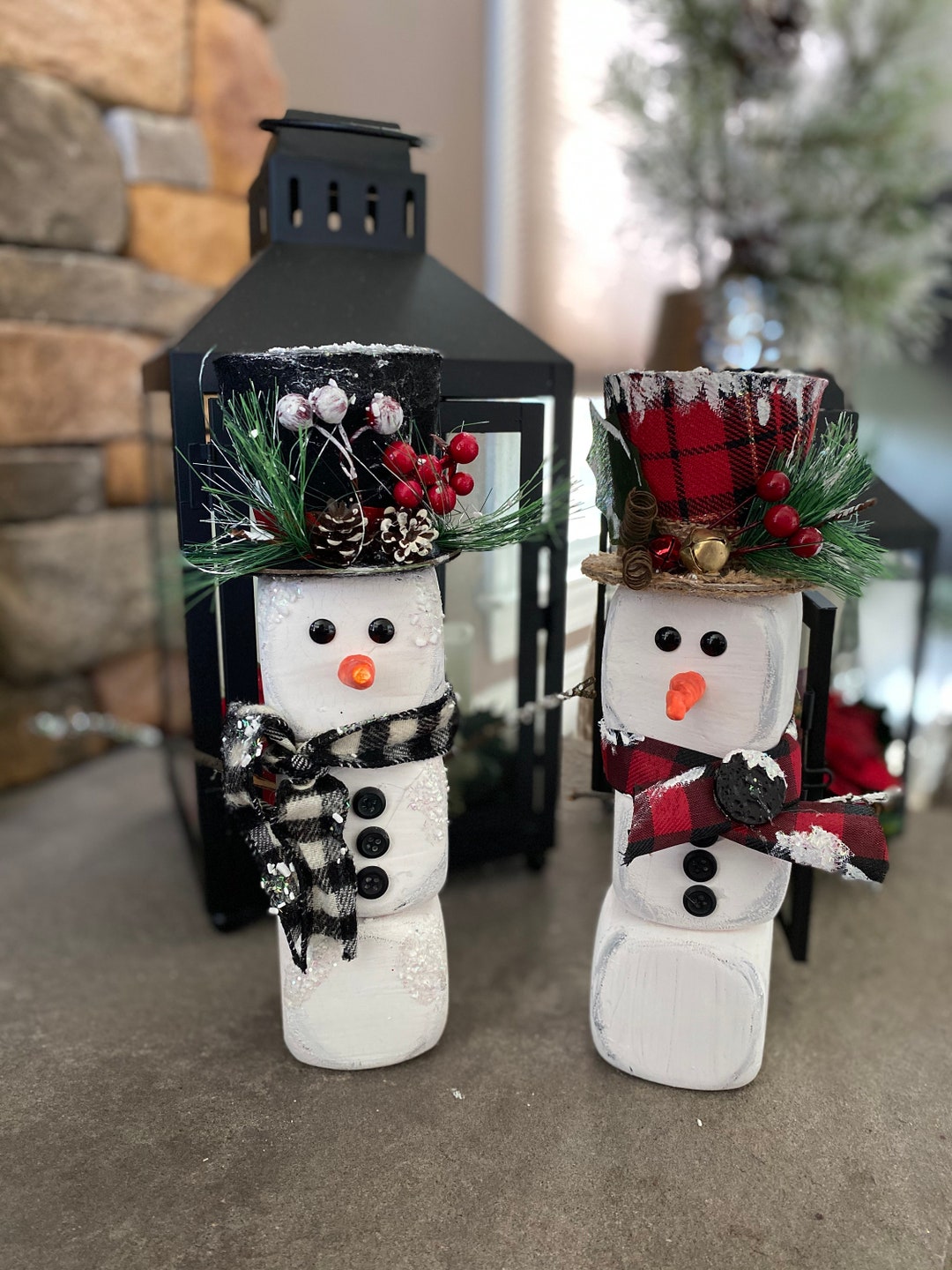 Mini Snowmen Holiday Decor | Winter |christmas Decoration - Etsy