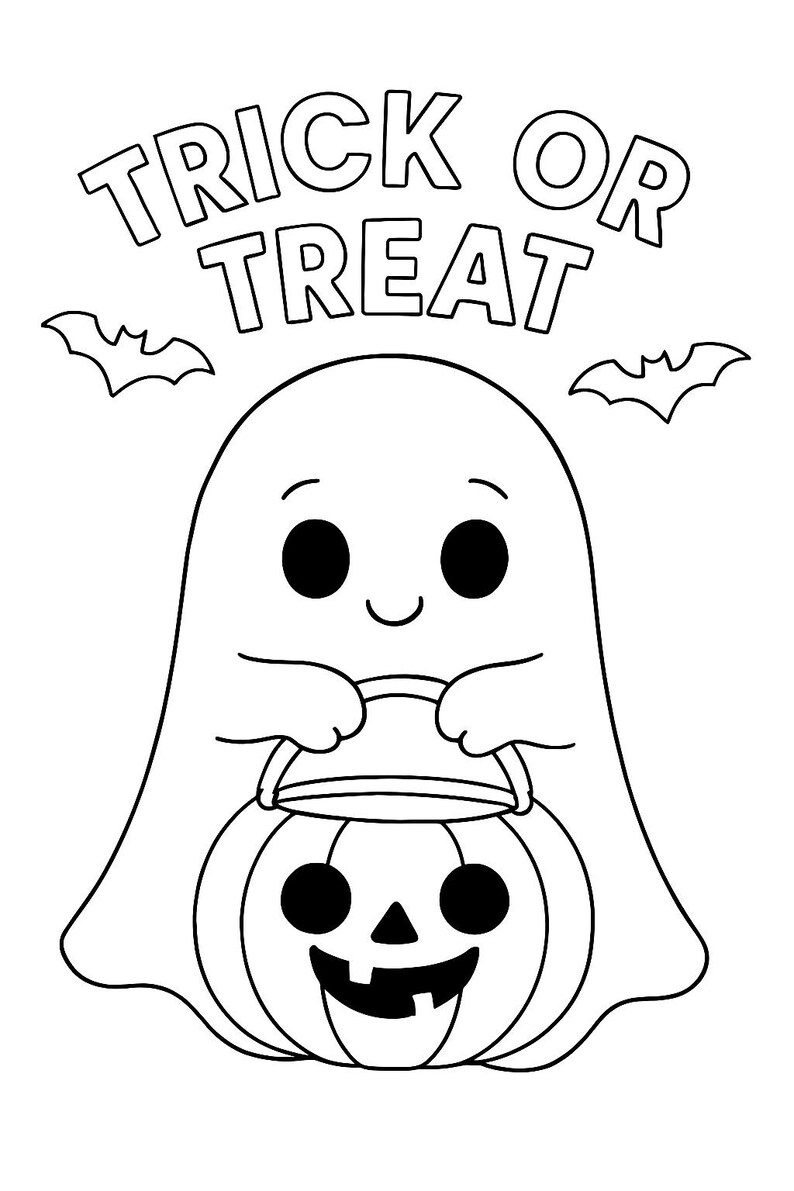Halloween Coloring Book for Kids | Spooky Fun Printable Activity | Cute ...