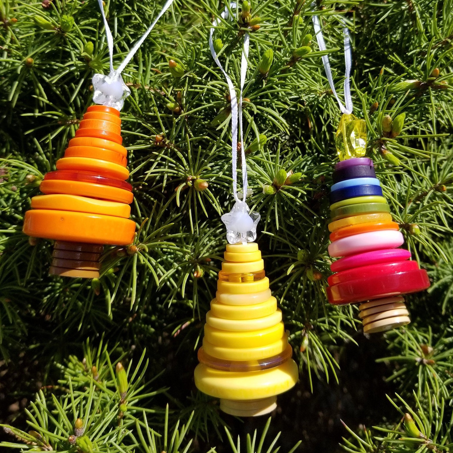 Button Christmas Tree Ornament - Etsy