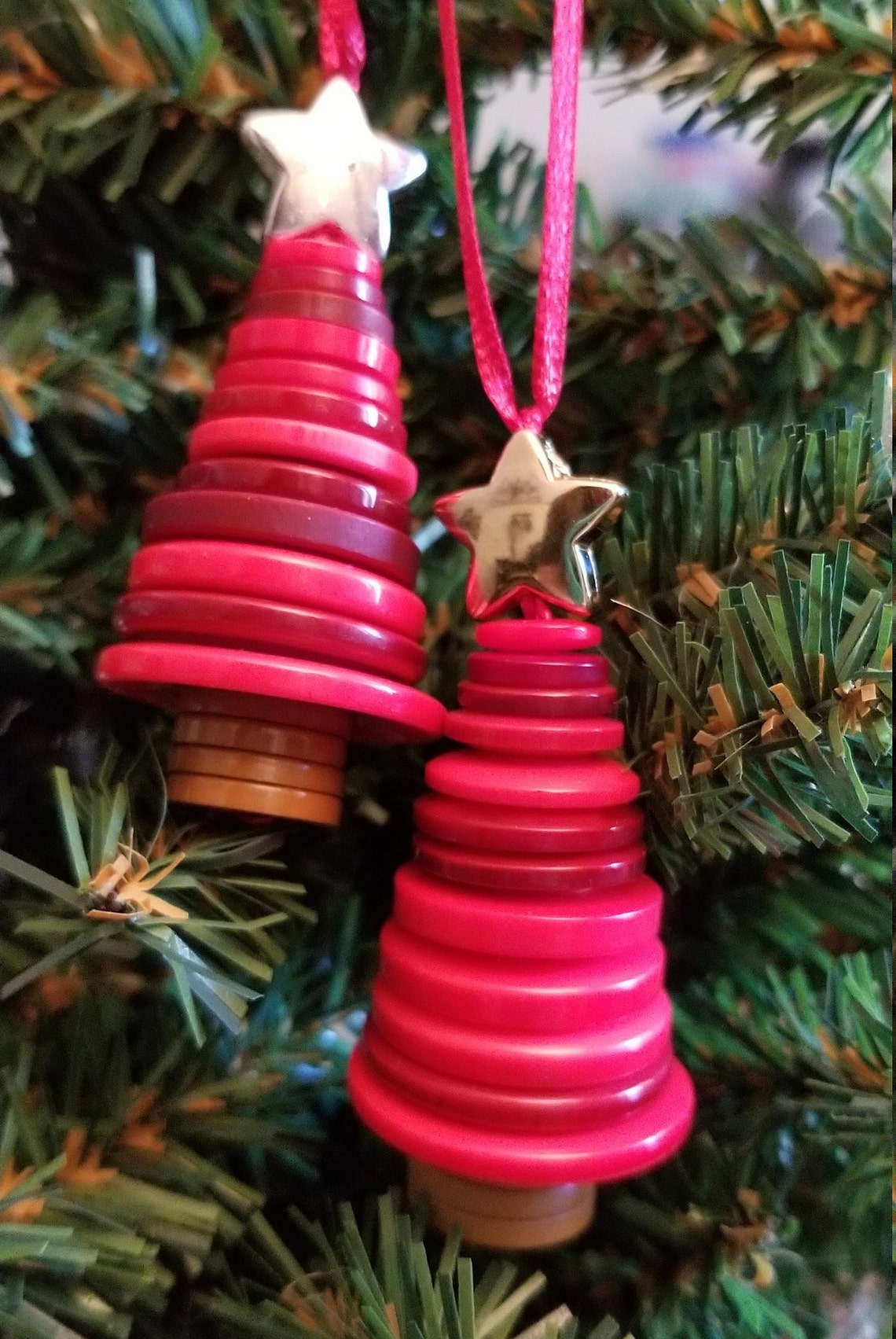 Button Christmas Tree Ornament - Etsy