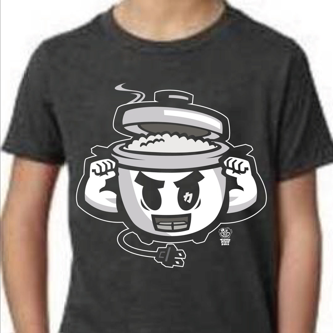 Powered by Gohan - Child's Tee, Japanese Muscle Rice Cooker, Anime ...