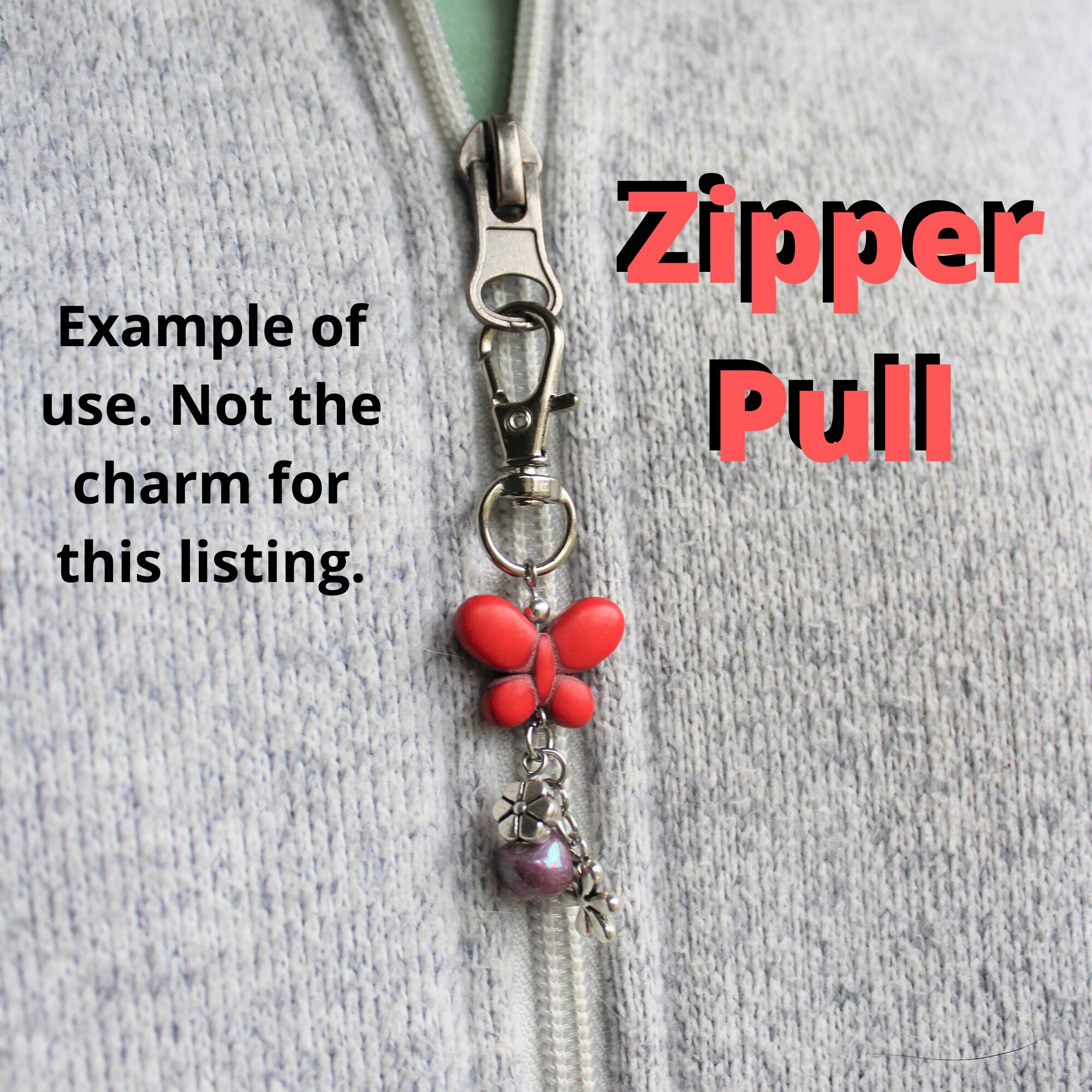 Antique White Butterfly Zipper Pull/insect Bag Charm/summer Rearview ...