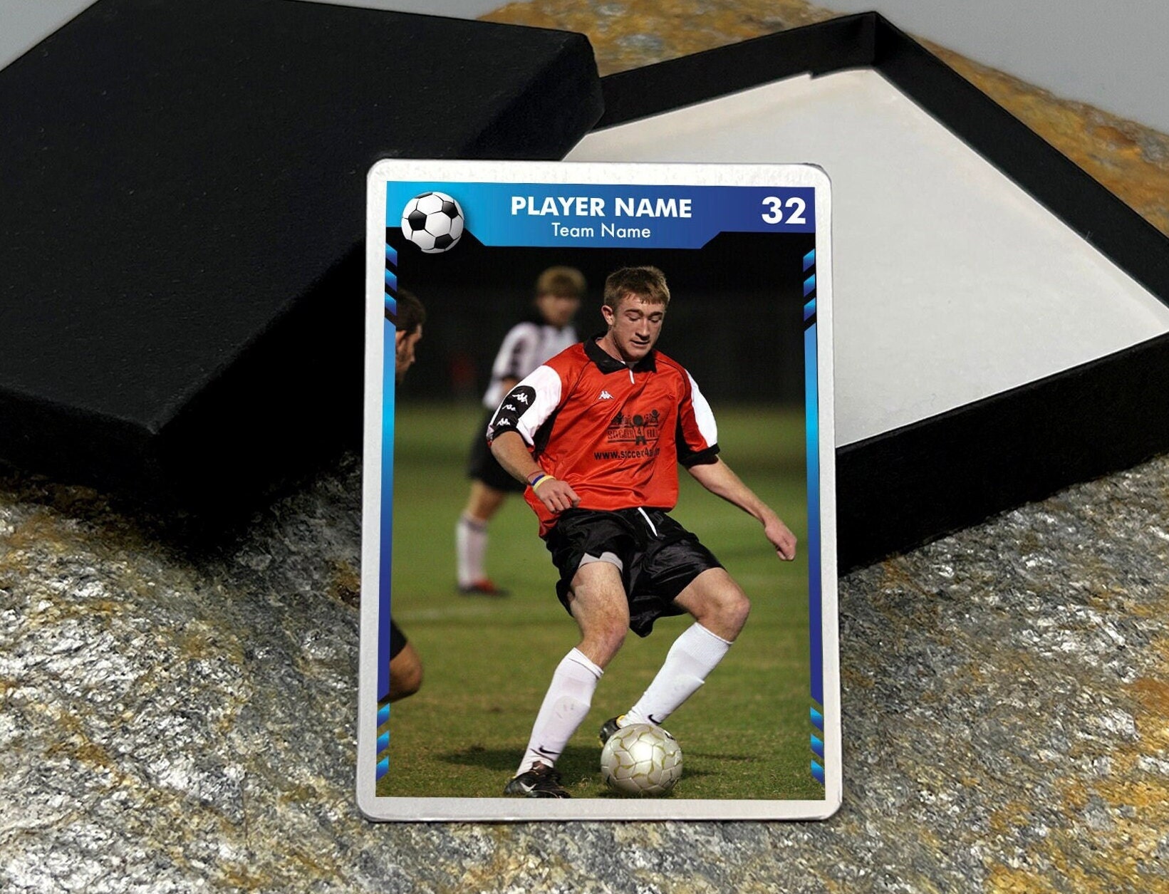 Personalized Soccer Metal Trading Card, Customized Soccer Trading Card ...