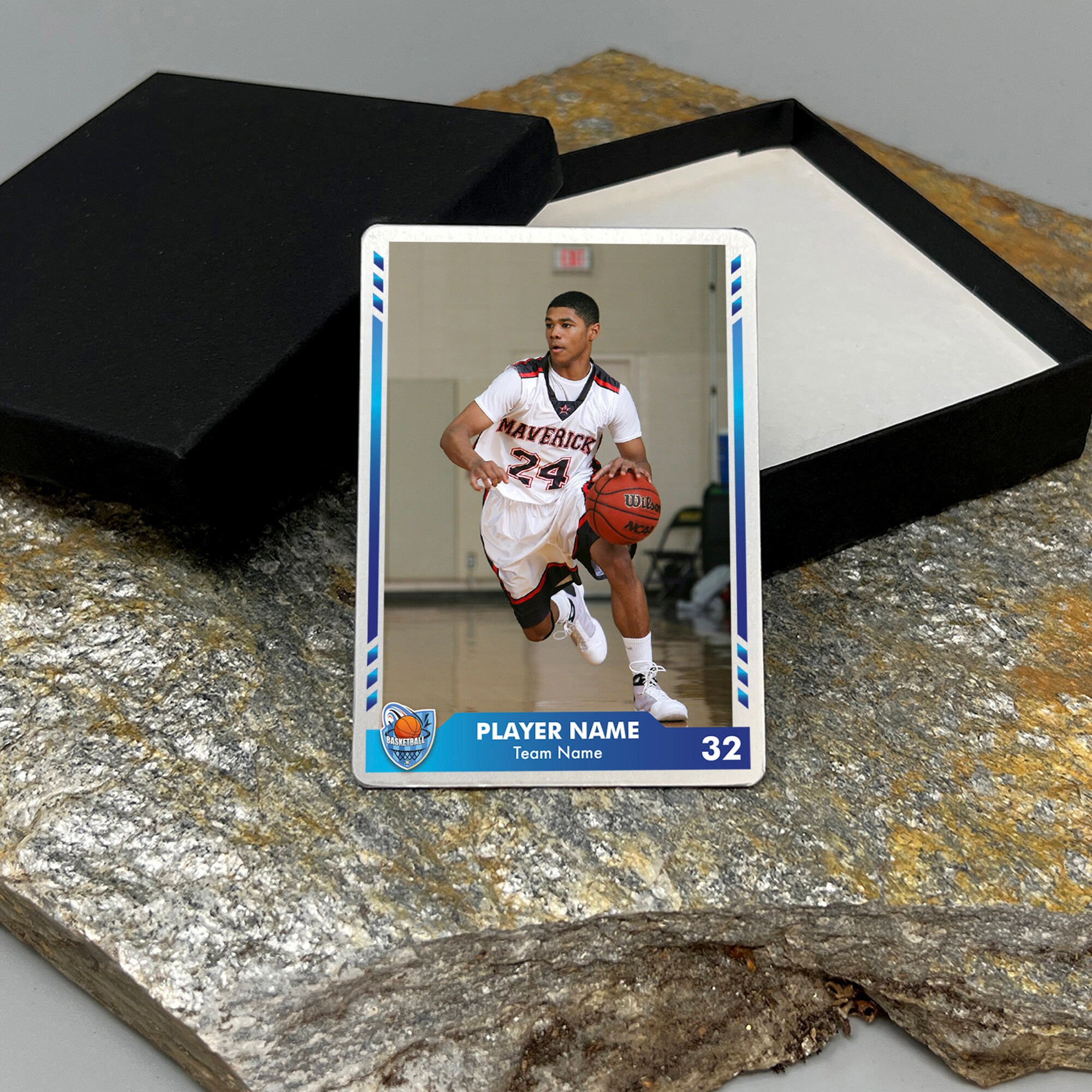 Custom Basketball Metal Trading Card, Personalized Sports Athlete Coach ...