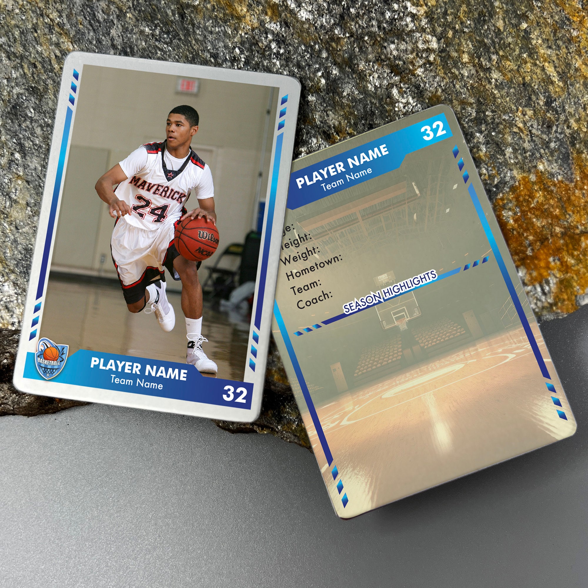 Custom Basketball Metal Trading Card, Personalized Sports Athlete Coach ...