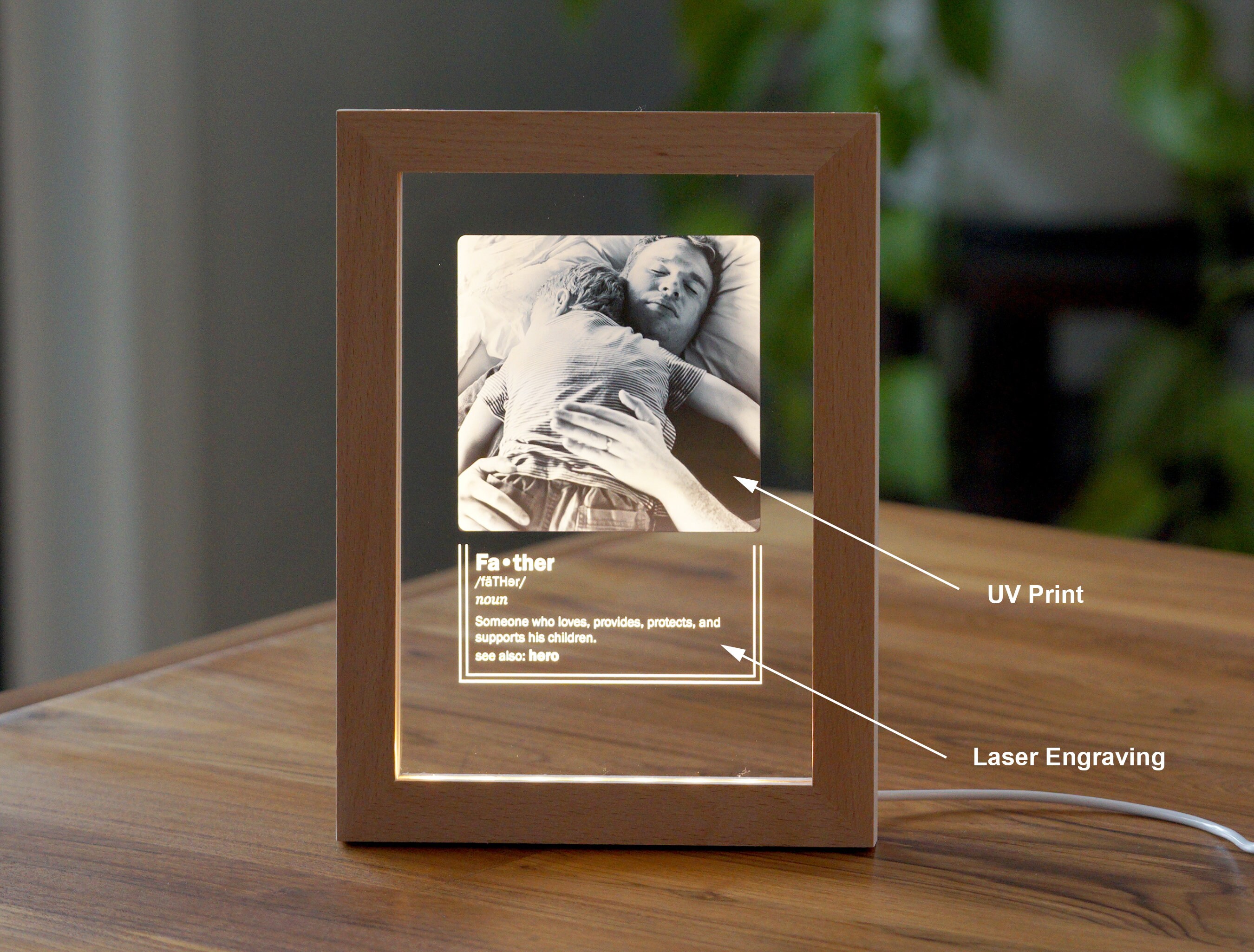 Custom Photo Frame With LED Ligh, Personalized Acrylic Photo Frame ...