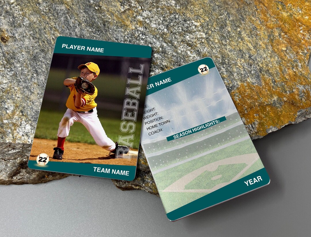 Custom Metal Baseball Trading Card, Personalized Sports Athlete Trading ...