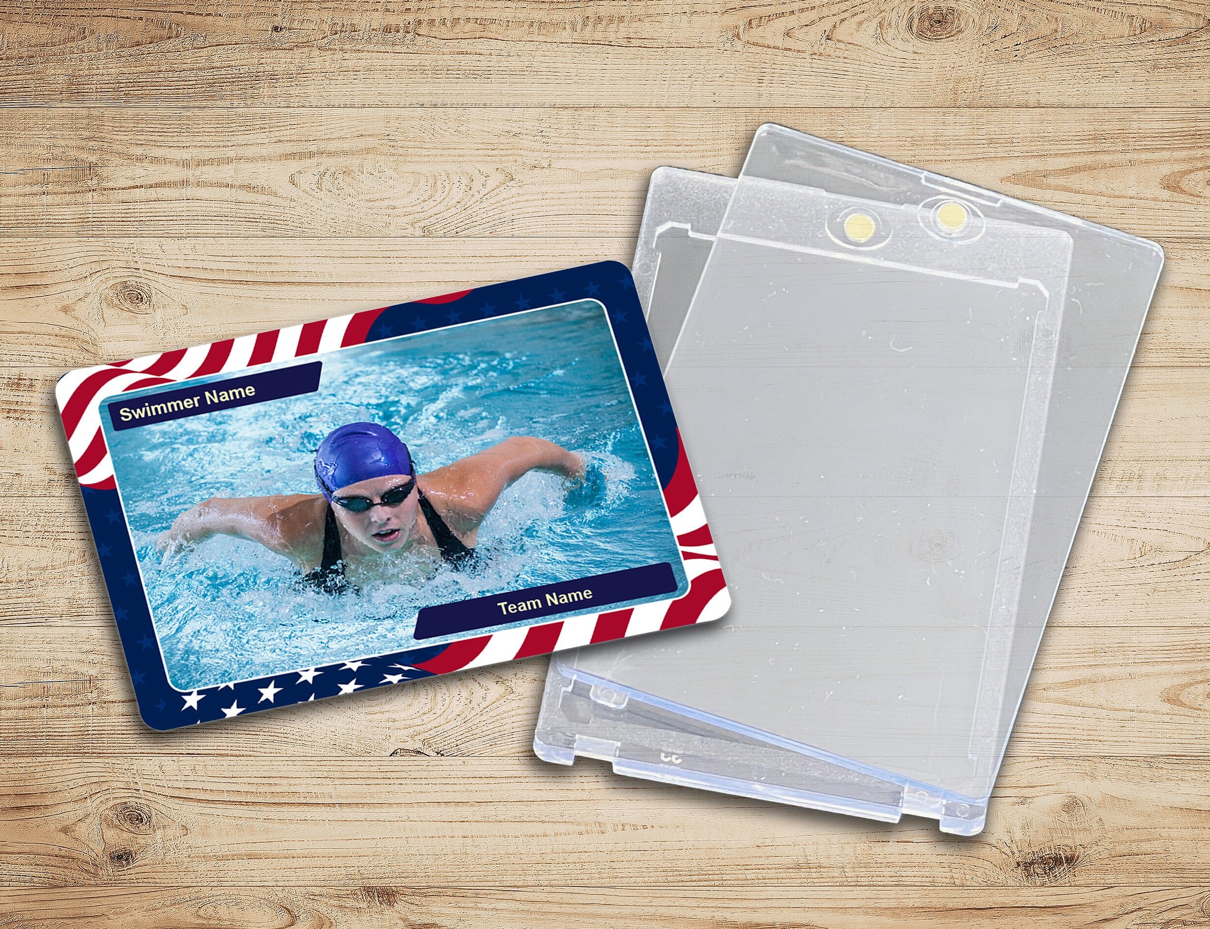 Personalized Swimming & Diving Metal Trading Card Custom - Etsy