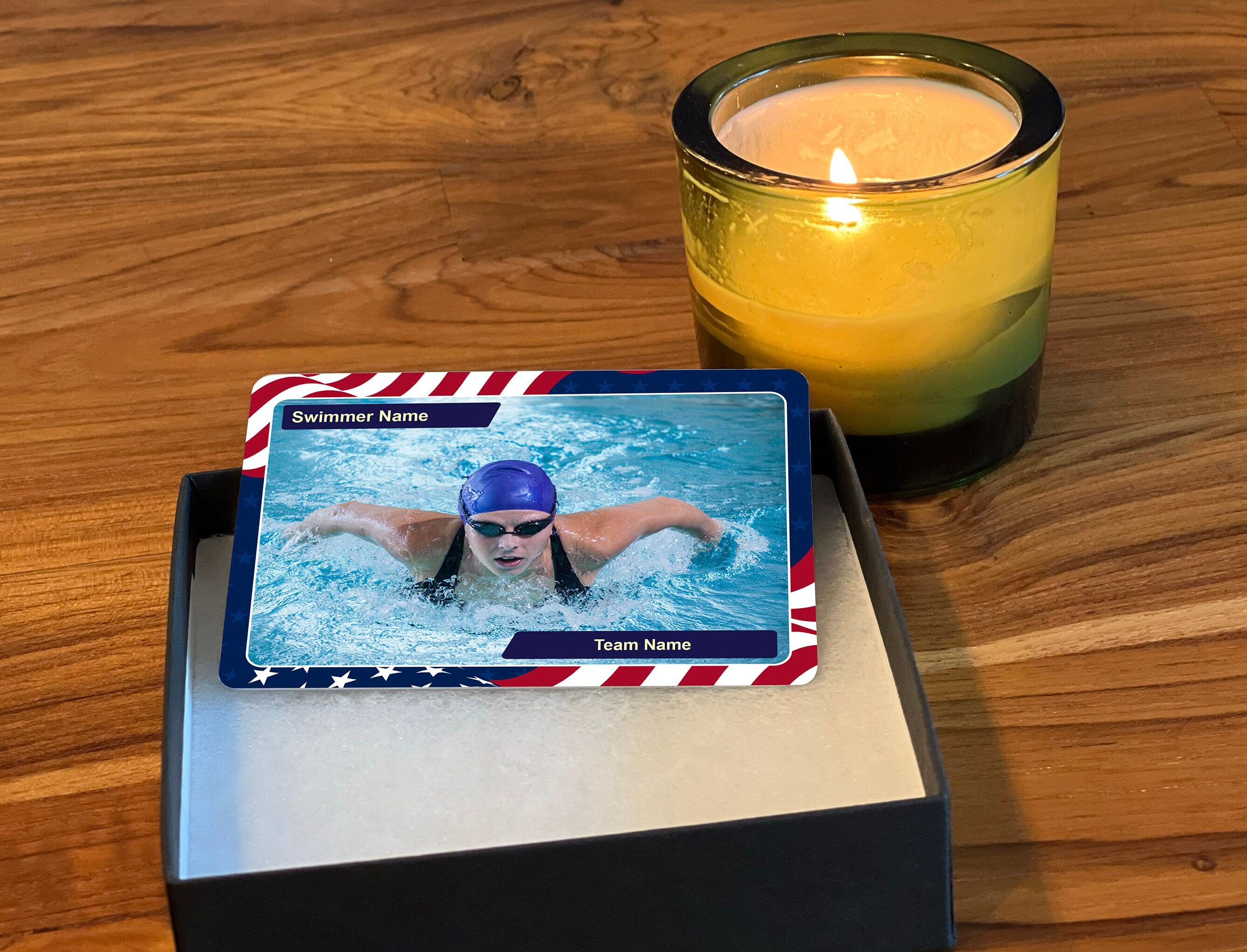 Personalized Swimming & Diving Metal Trading Card Custom - Etsy