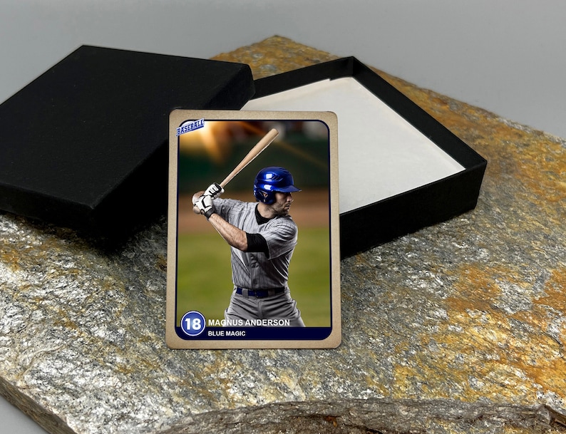 Personalized Vintage Metal Trading Card, Custom Sports Athlete Coach ...