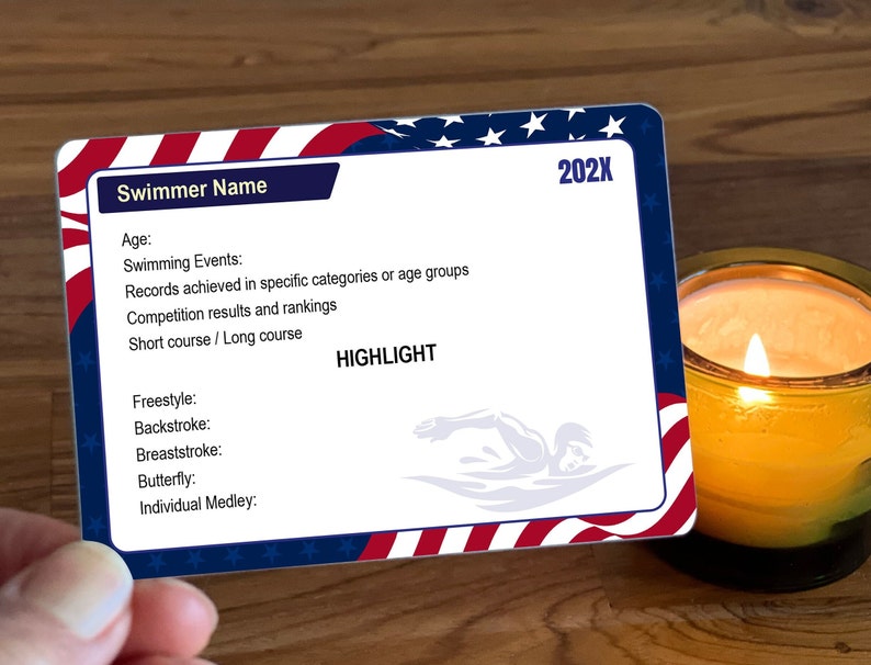 Personalized Swimming & Diving Metal Trading Card Custom - Etsy