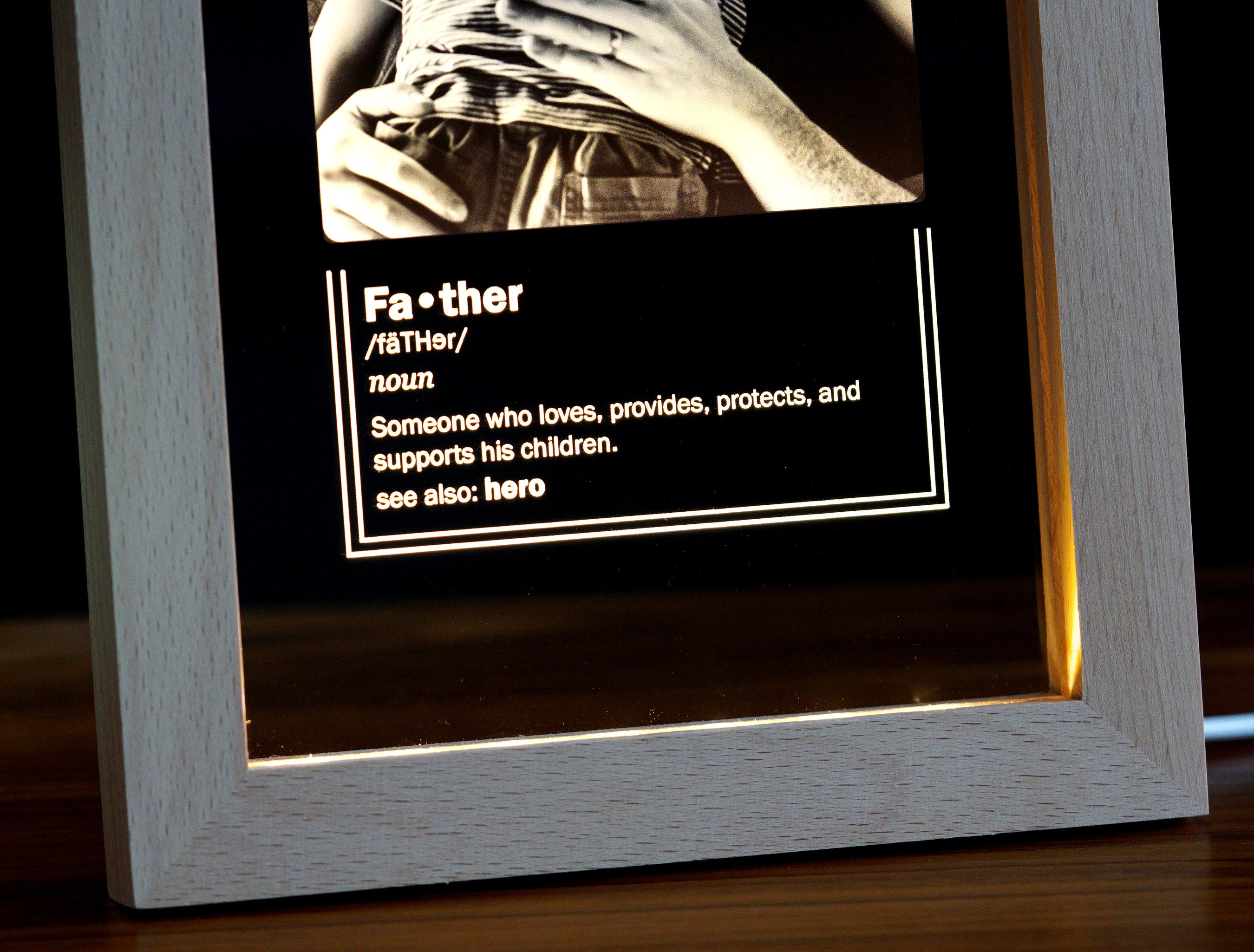 Custom Photo Frame With LED Ligh, Personalized Acrylic Photo Frame ...