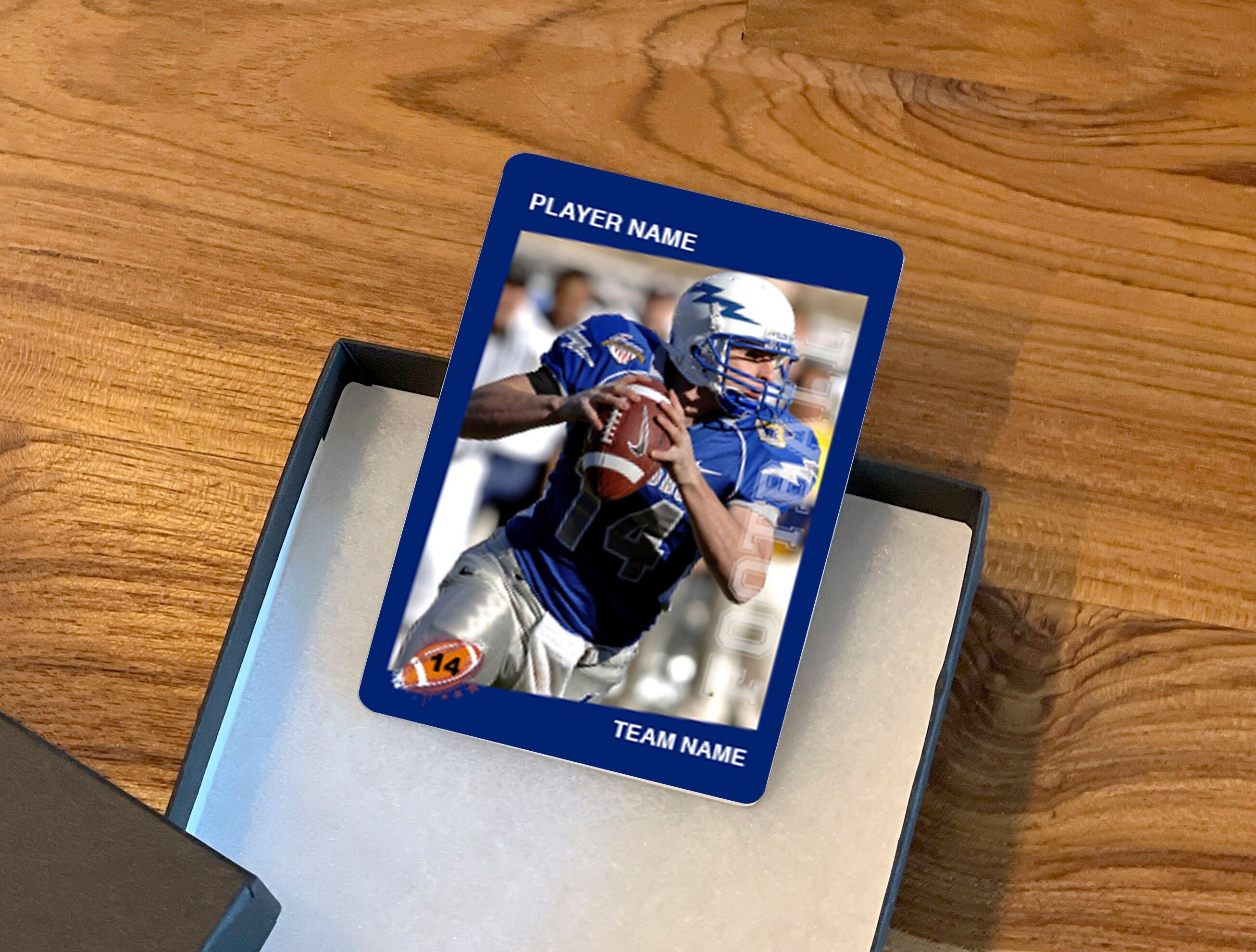 Custom Personalized Football Metal Trading Card, Custom Printed Sport ...