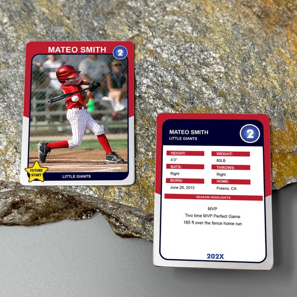 Custom Baseball Card - Etsy