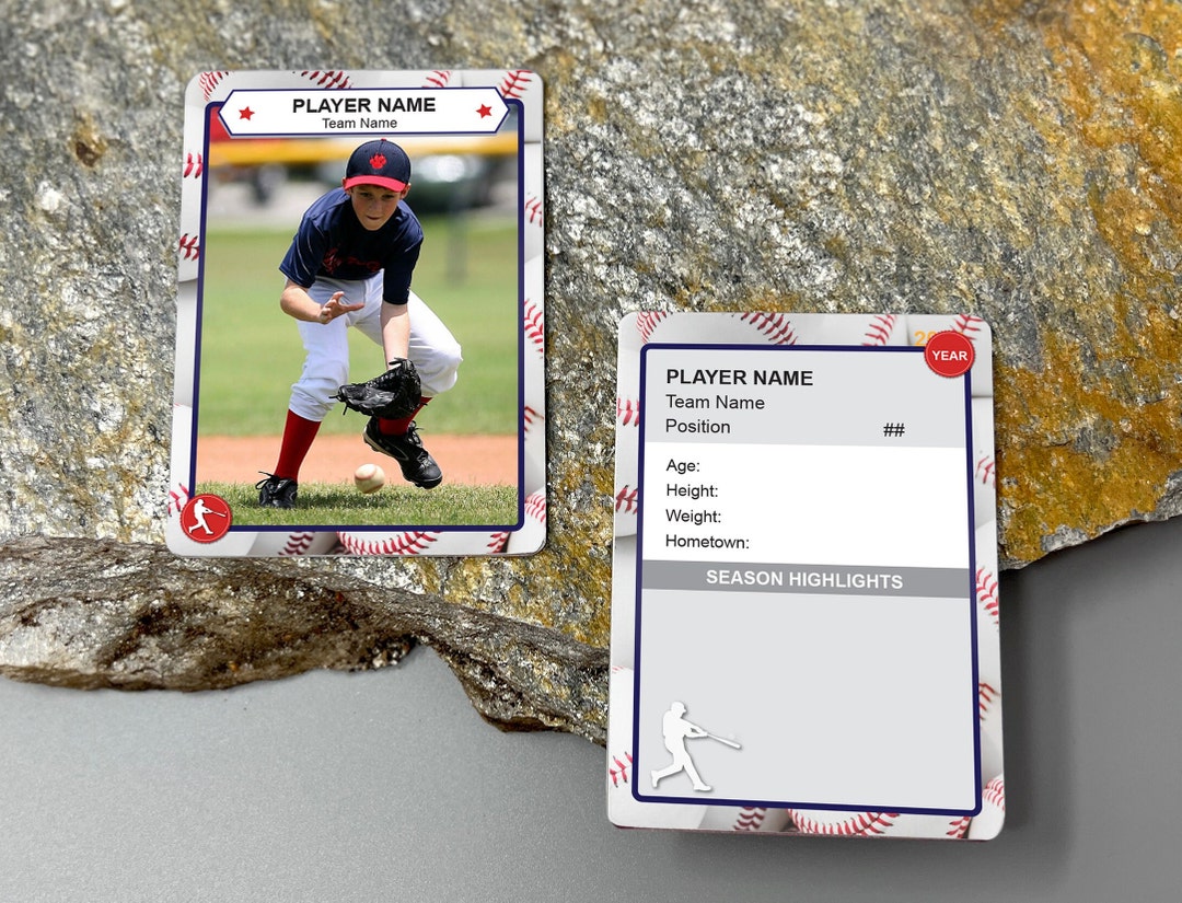 Custom Metal Baseball Trading Card, Personalized Sports Athlete Trading ...