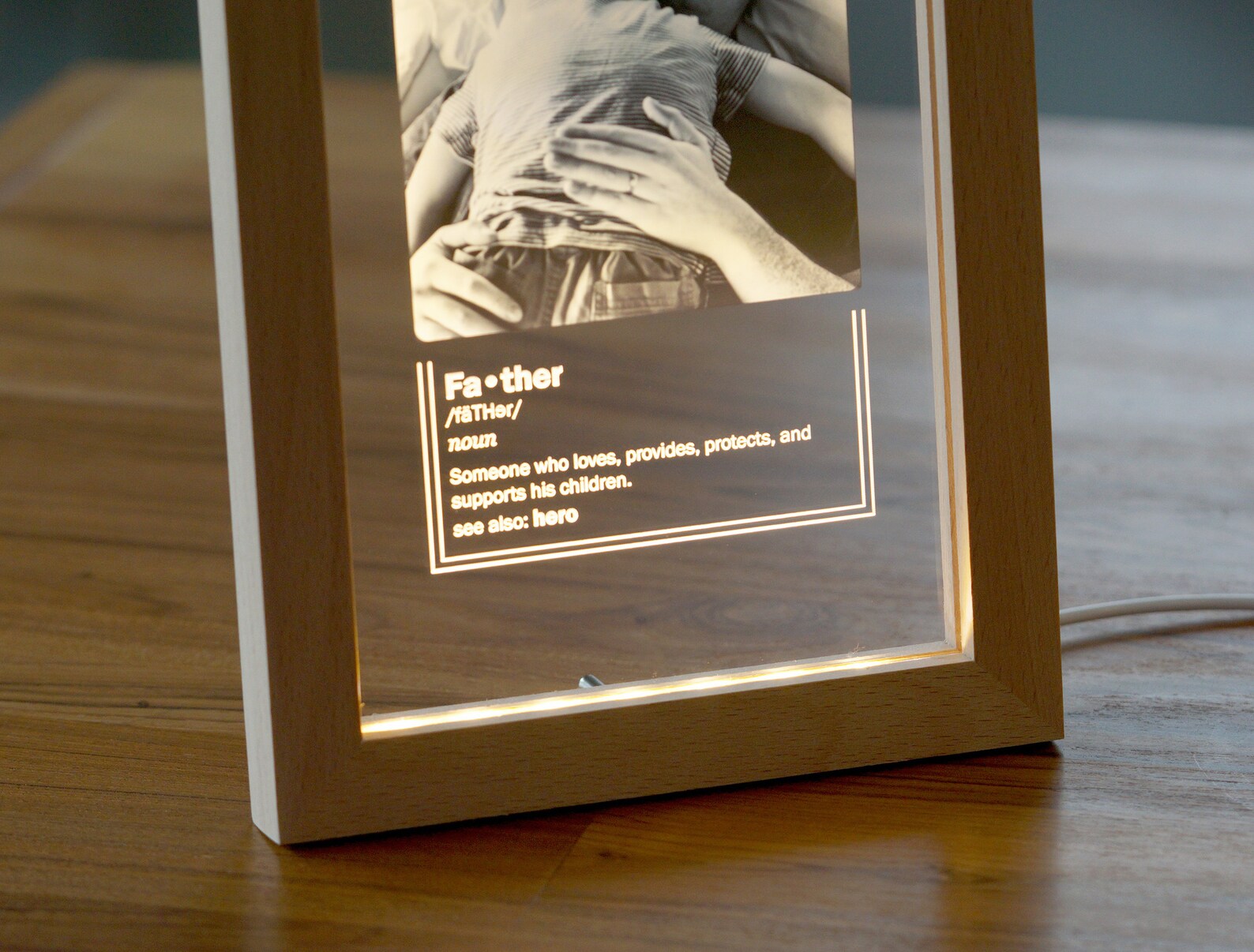 Custom Photo Frame With LED Ligh, Personalized Acrylic Photo Frame ...