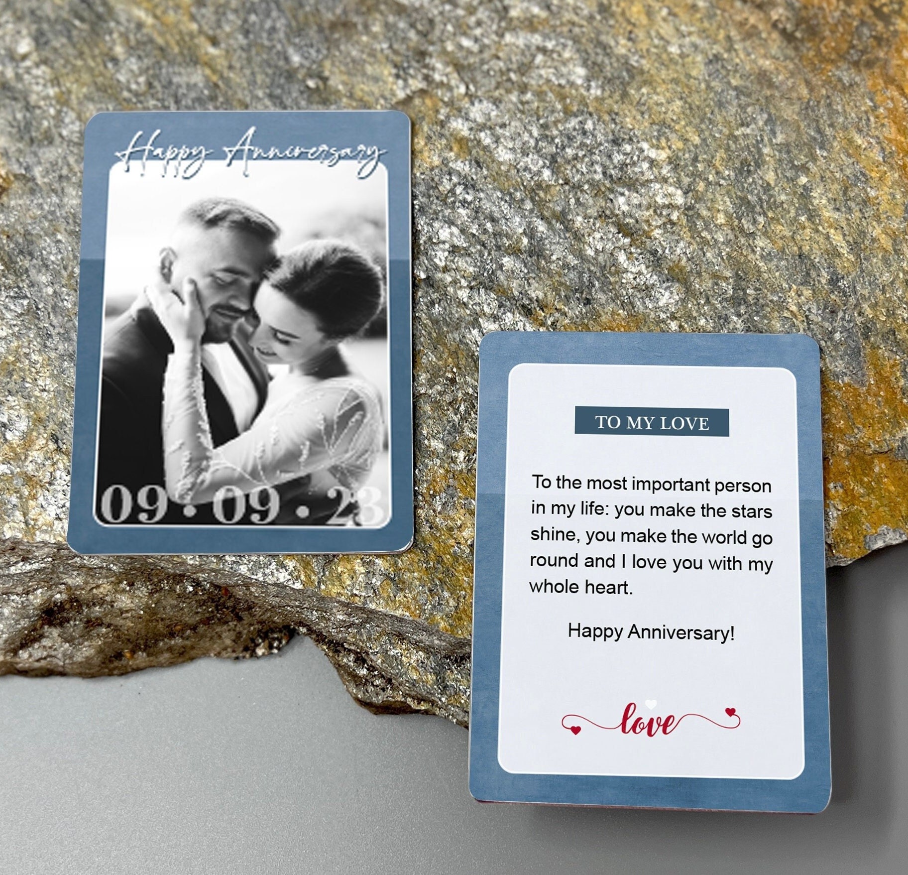 Personalized Vintage Style Anniversary Metal Trading Card, Custom ...
