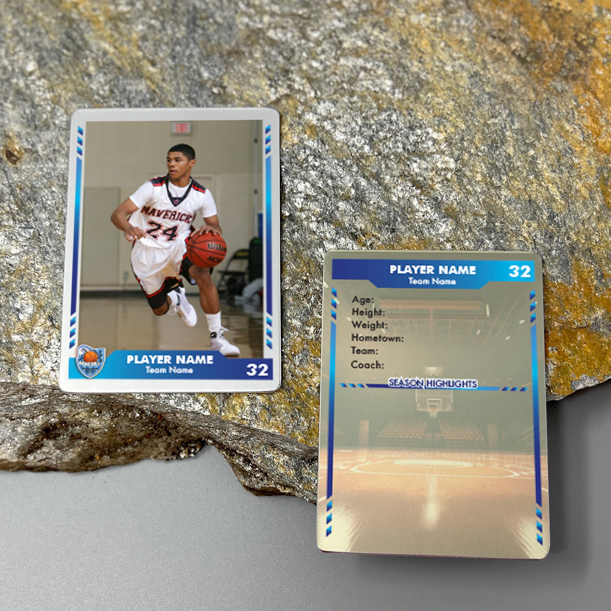 Custom Basketball Metal Trading Card, Personalized Sports Athlete Coach ...