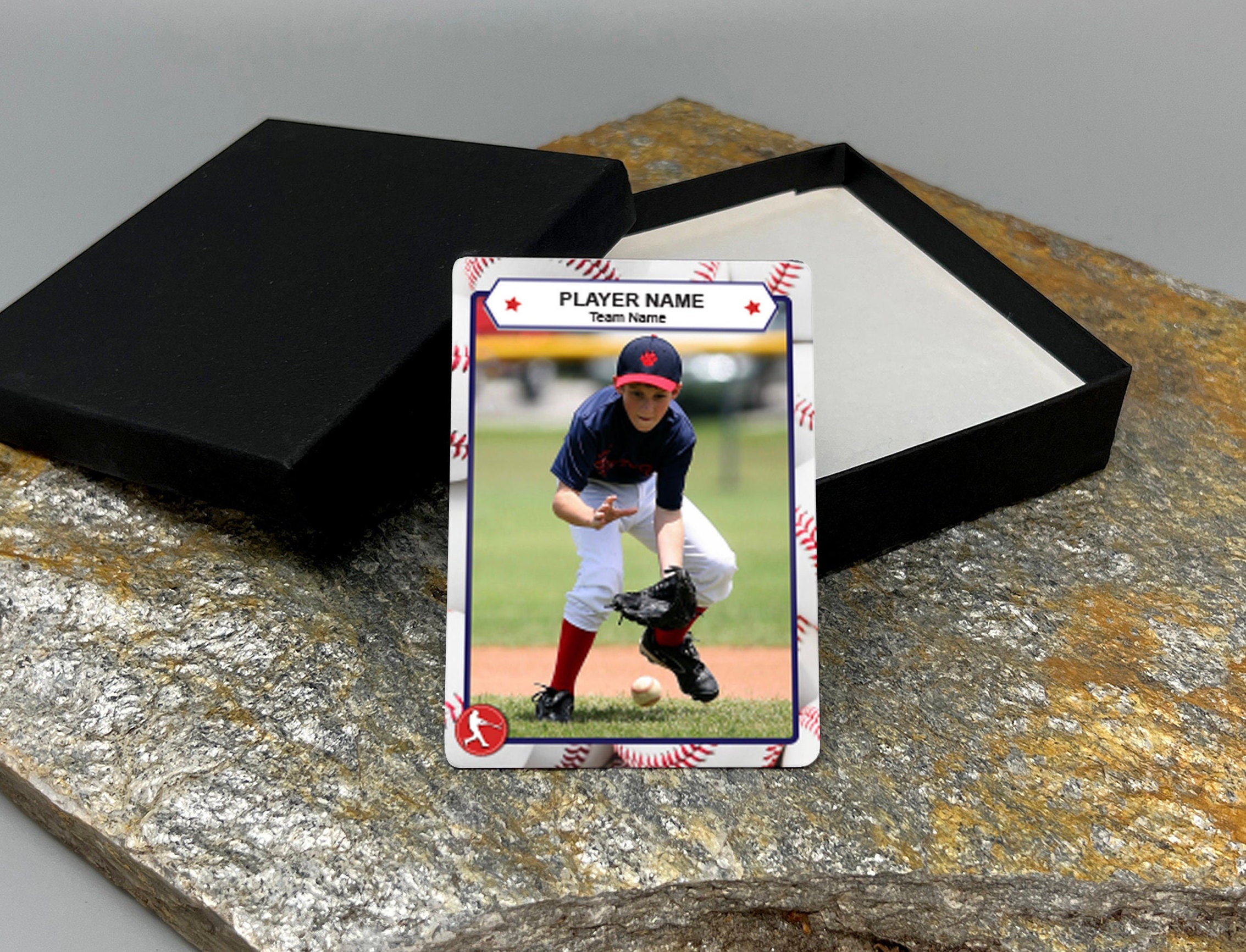 Custom Metal Baseball Trading Card, Personalized Sports Athlete Trading ...