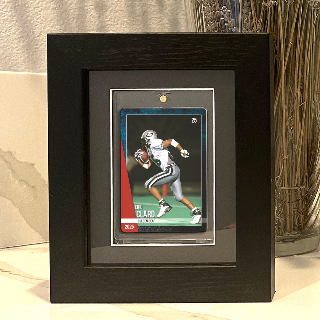 Black Wall-mount Display Frame, Custom Personalized Football Metal ...