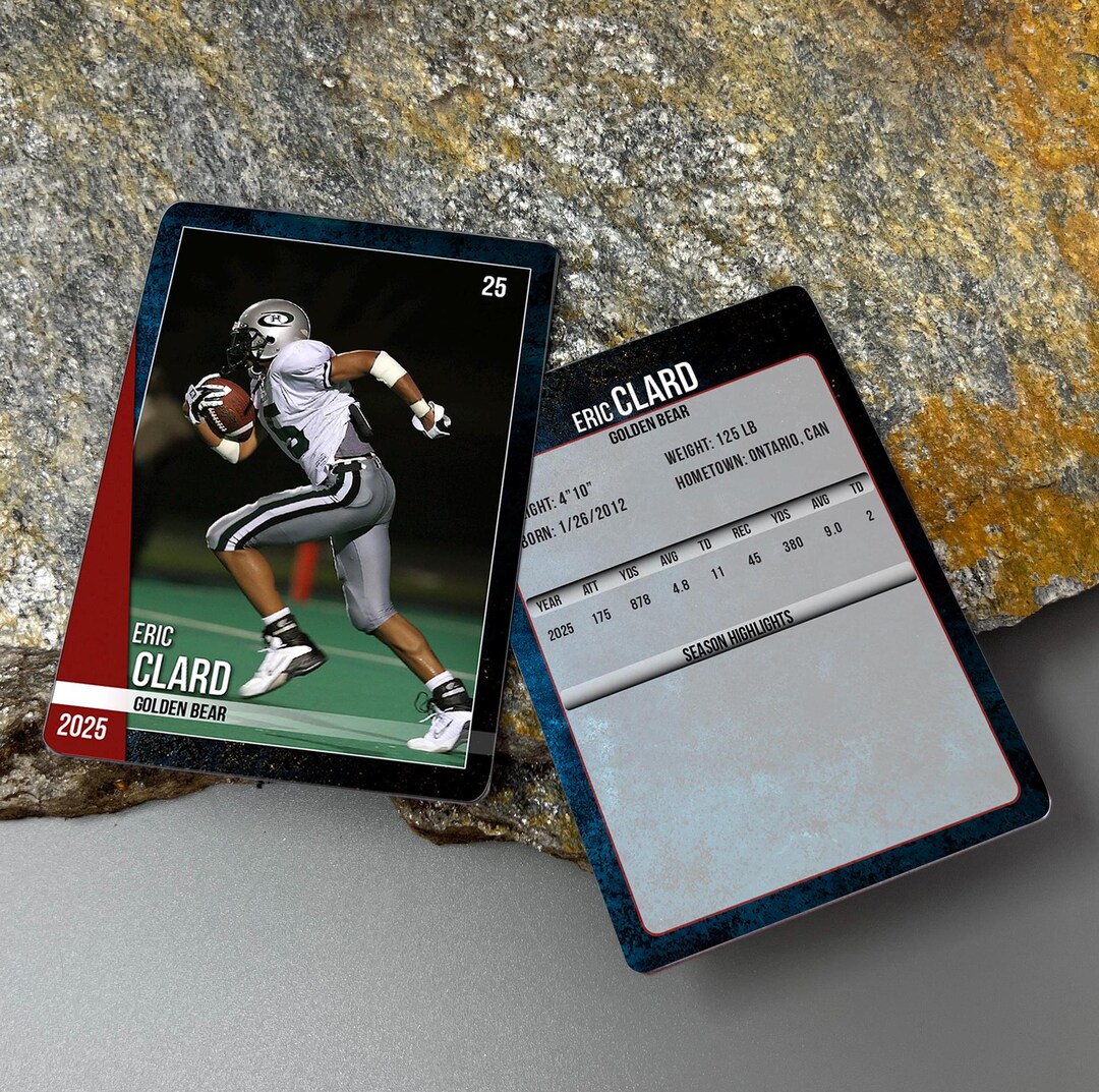 Custom Personalized Football Metal Trading Card, Custom Sports Card ...