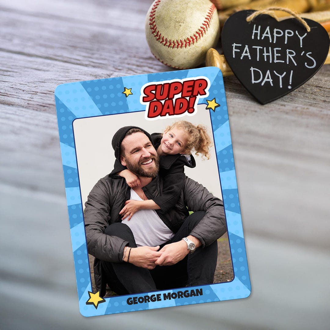 Super Dad Metal Trading Card, Father’s Day Gift, Personalized Keepsake ...
