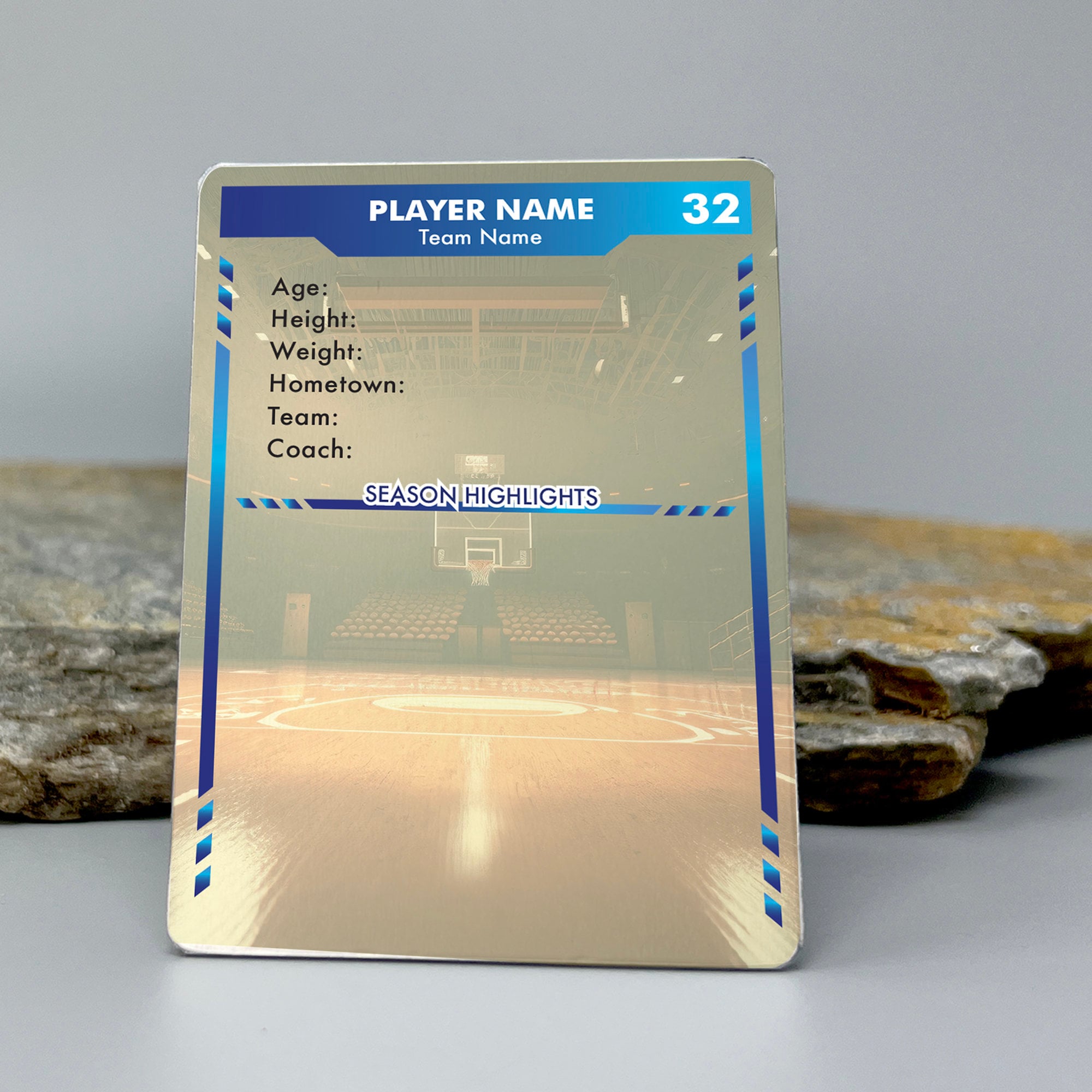 Custom Basketball Metal Trading Card, Personalized Sports Athlete Coach ...