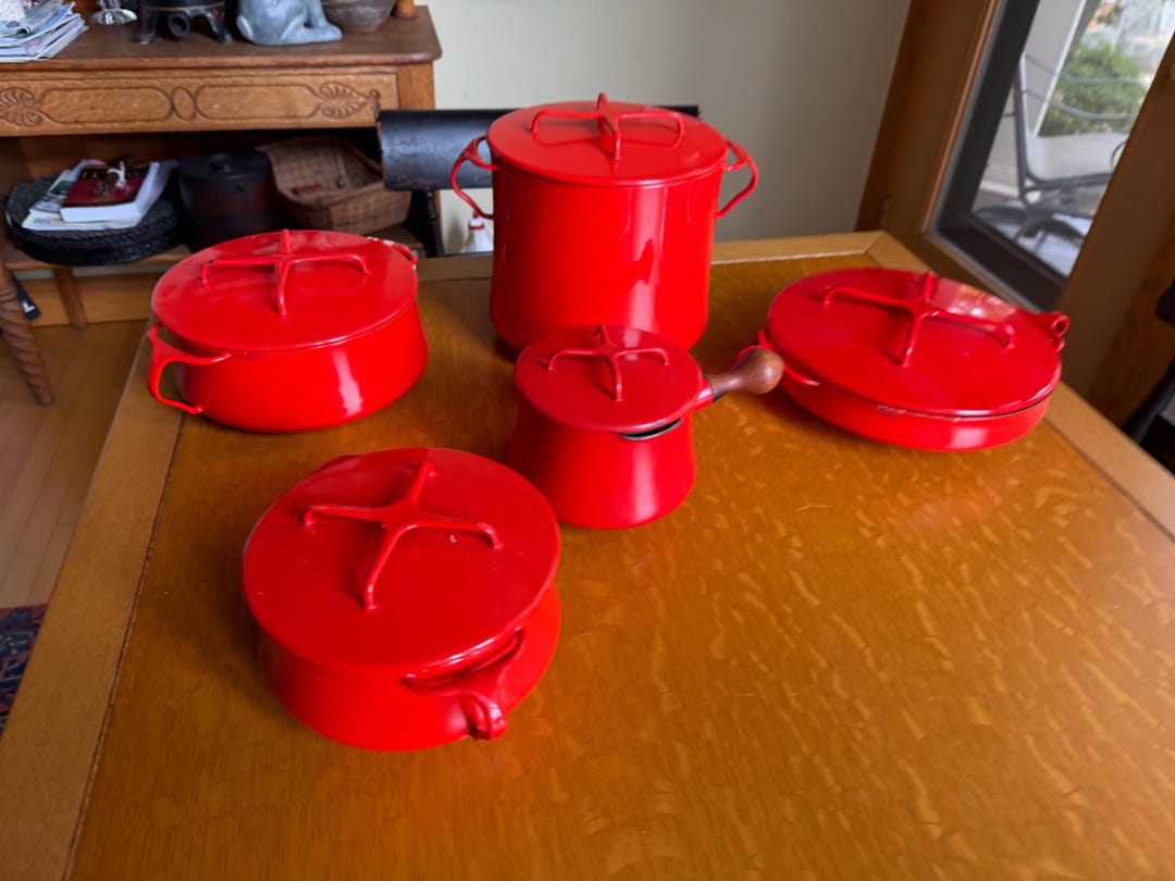 Vintage Dansk Kobenstyle Red Enamel Cookware – 10 Pieces (including ...