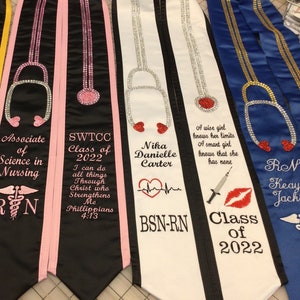 Graduation Pointed or Slanted With a Trim /stethoscope Mesh 13 Colors ...