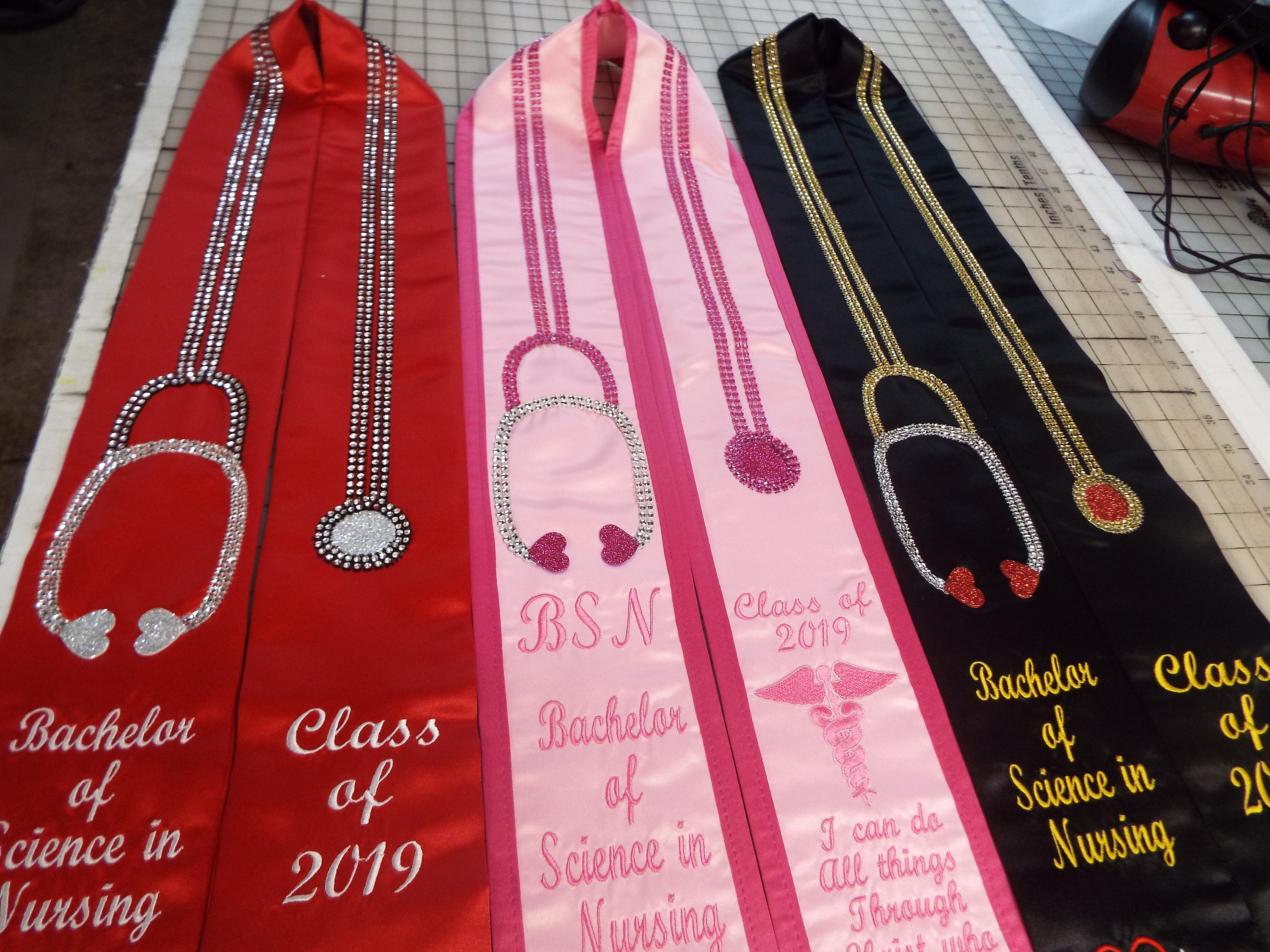 Graduation Pointed or Slanted With a Trim / Mesh Stethoscope 13 Colors ...