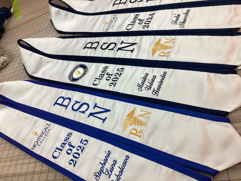 Nightingale College Graduation Stole: BSN, RN, Caduceus/ Made as Posted ...