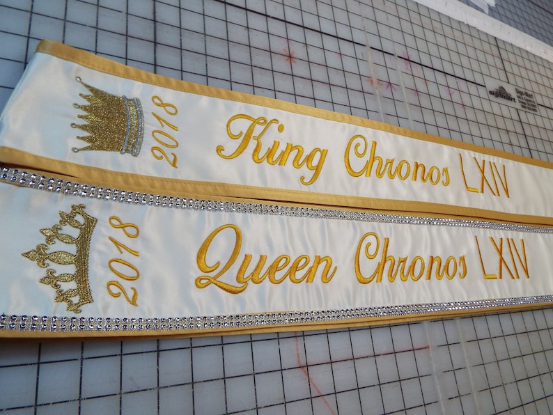 Custom Pageant Sash: Black Satin, Rhinestone Mesh, Crown Design - Etsy