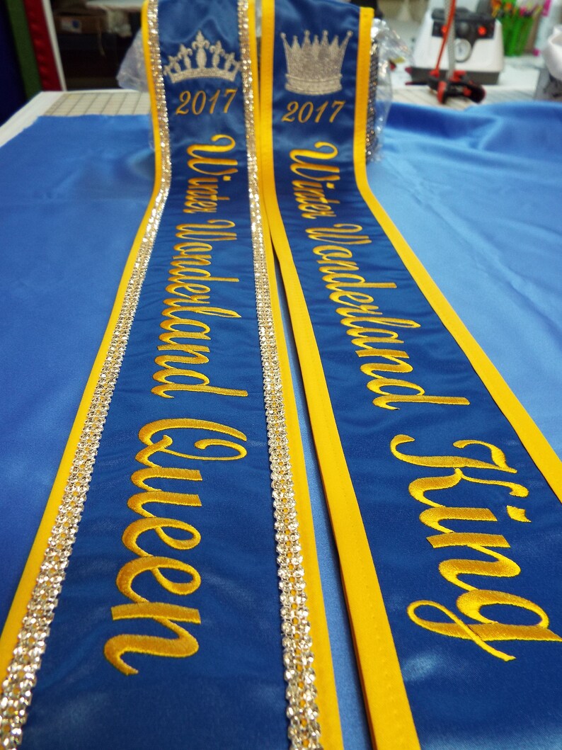 Pageant Sashes / Heavyweight Satin / Satin Trim / Crystal | Etsy