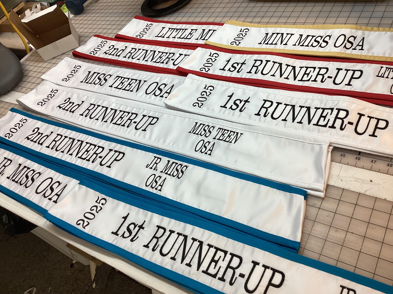 Pageant Sashes /silver Crown 202X / Satin Color and Trim Color From ...