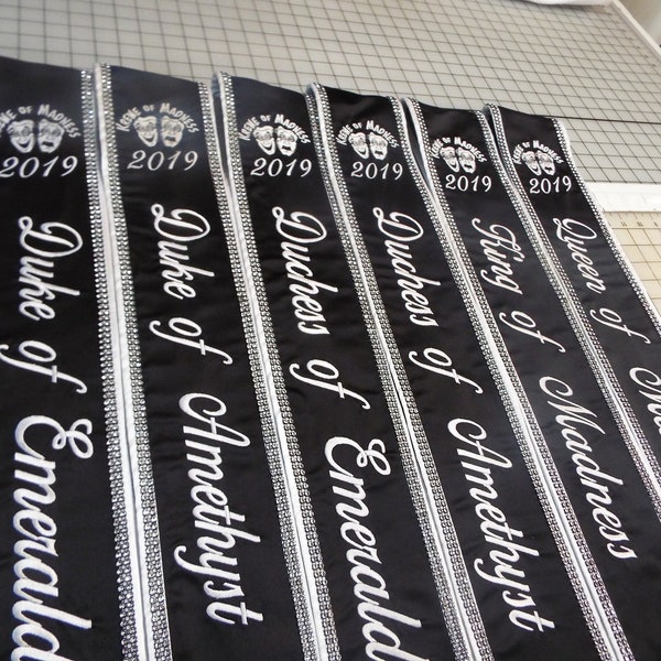 Black Satin Sash - Etsy