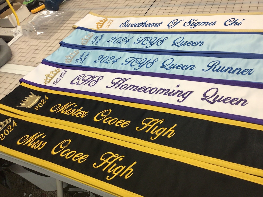 Pageant Sashes /design Your Pageant Sash /in Personalized Section - Etsy