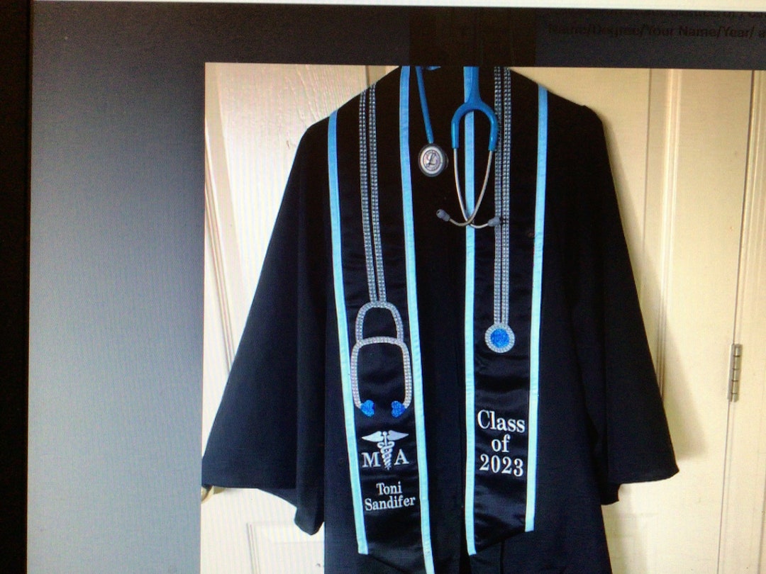Graduation Pointed or Slanted With a Trim /stethoscope Mesh 14 Colors ...