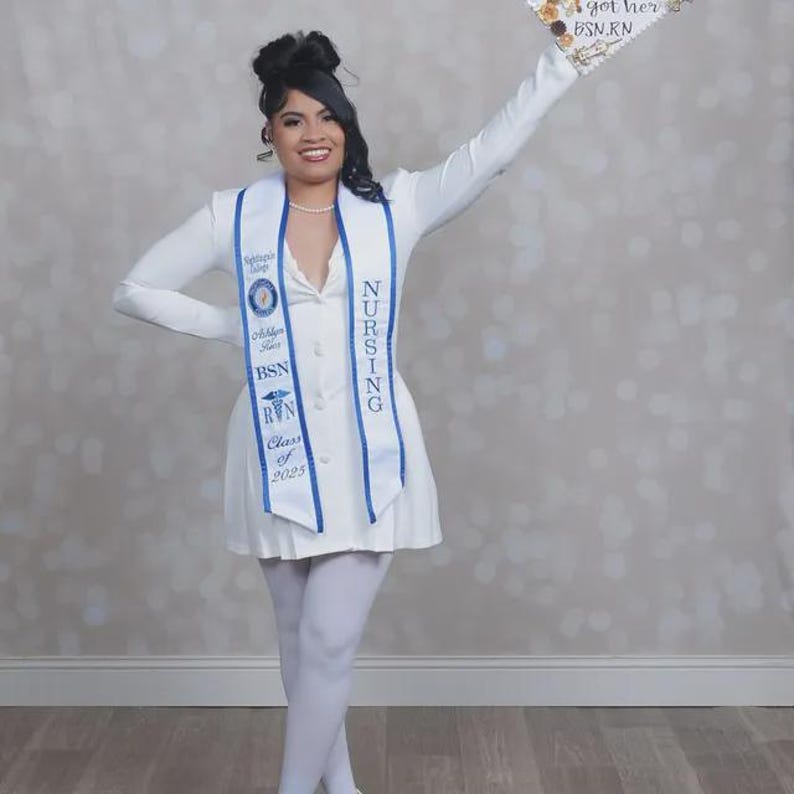 Graduation Stoles/nightingale College/made With New Logo Photo Attached ...