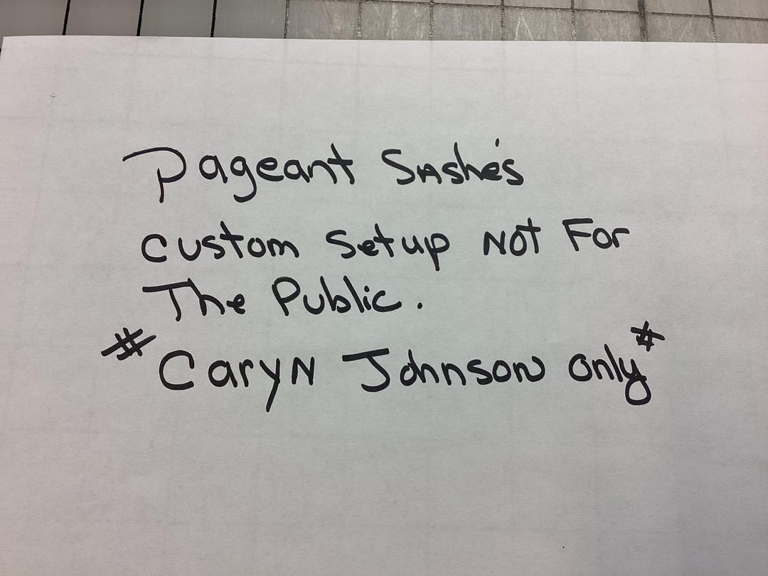 Pageant Sashes/ Rhinestones Front Only /custom Setup for Caryn Johnson ...