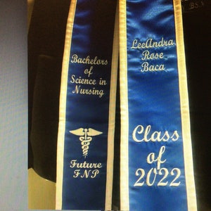 Graduation Stoles Slanted or Pointed/ Photos or Samples Only /you Get ...