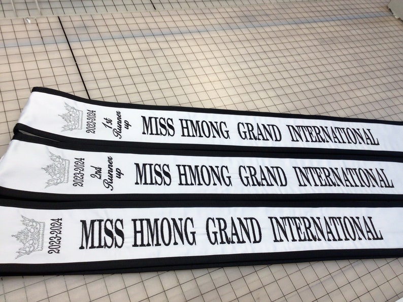 Pageant Sashes/with a Trim /crown on Shoulder / Personalize Your ...