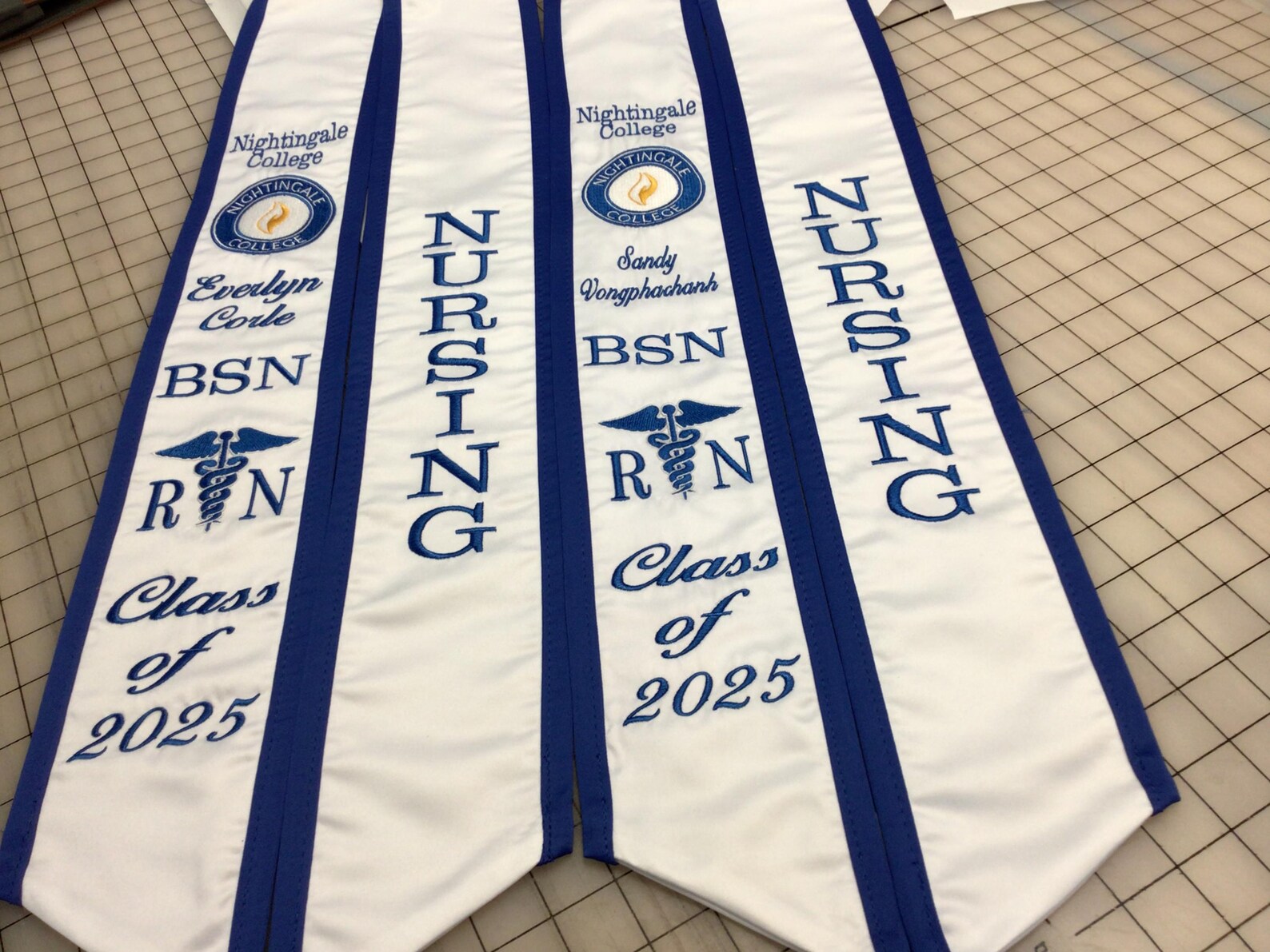 Graduation Stoles/nightingale College/made With New Logo Photo Attached ...